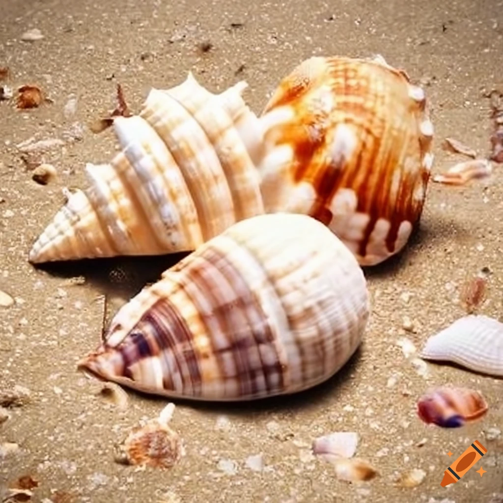 Vintage beach seashells on Craiyon
