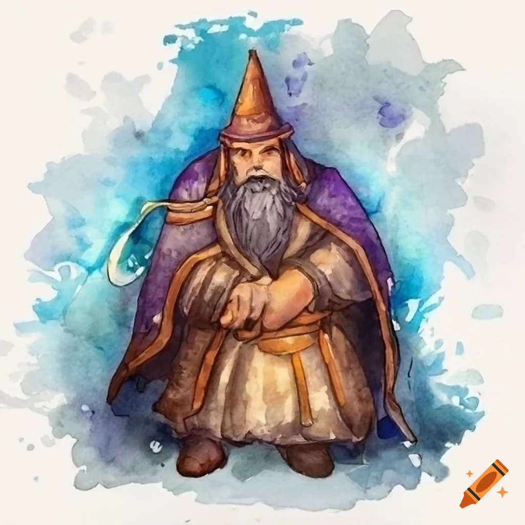 A fantasy dwarf wizard on Craiyon