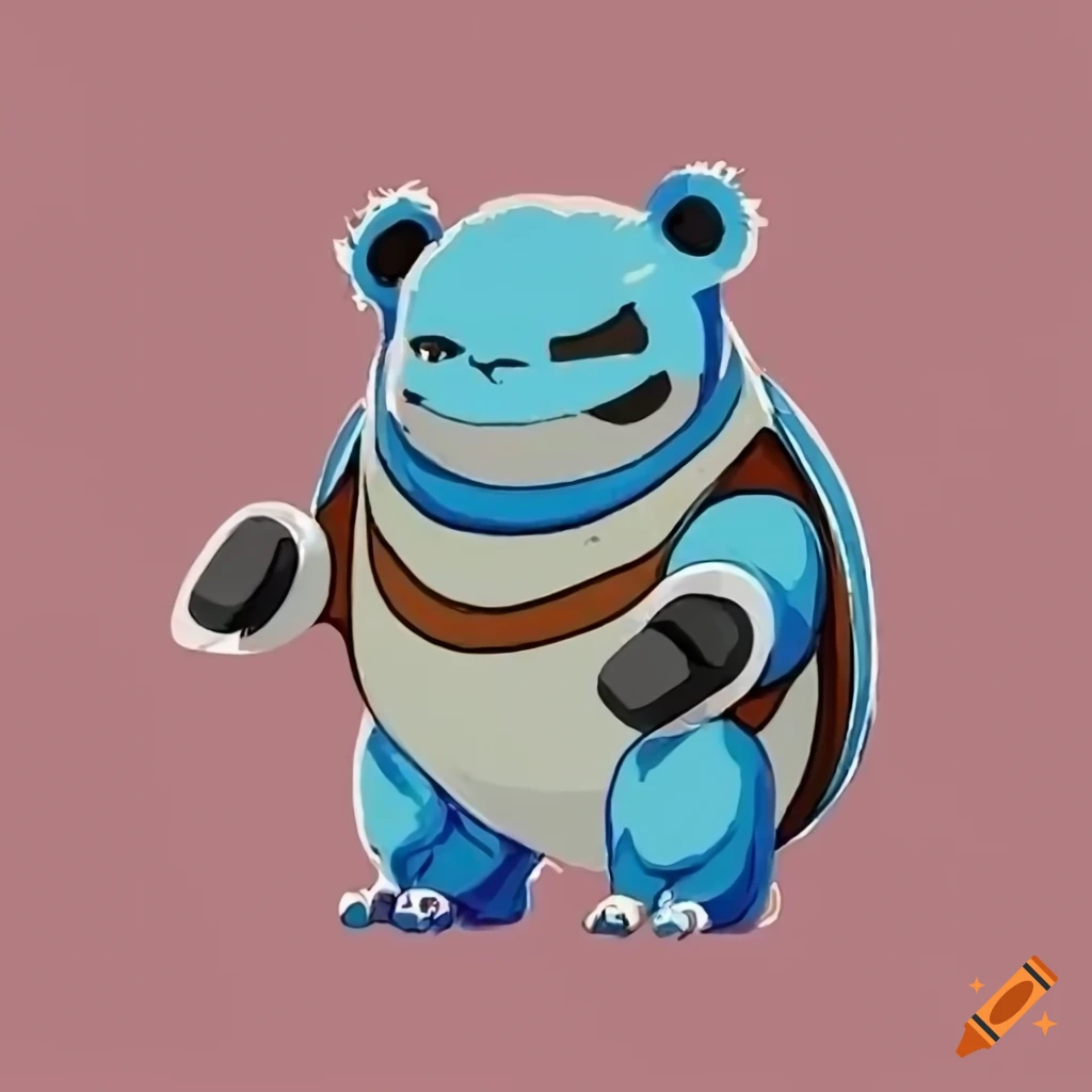 Blastoise as a panda on Craiyon