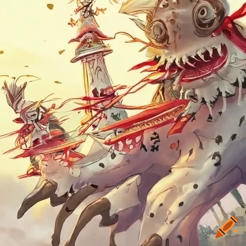 Parade of japanese youkai on Craiyon