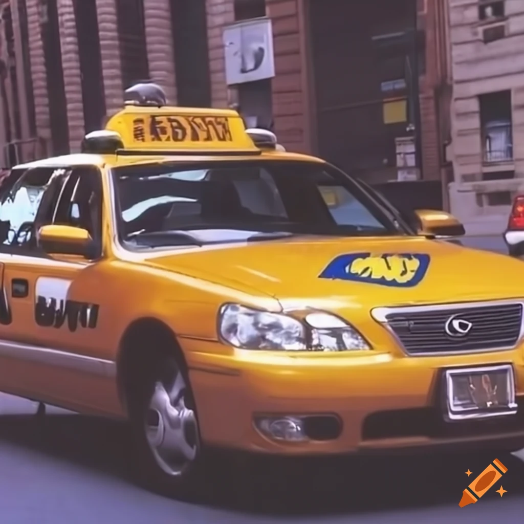 Lexus nyc cab taxi 90s movie look on Craiyon