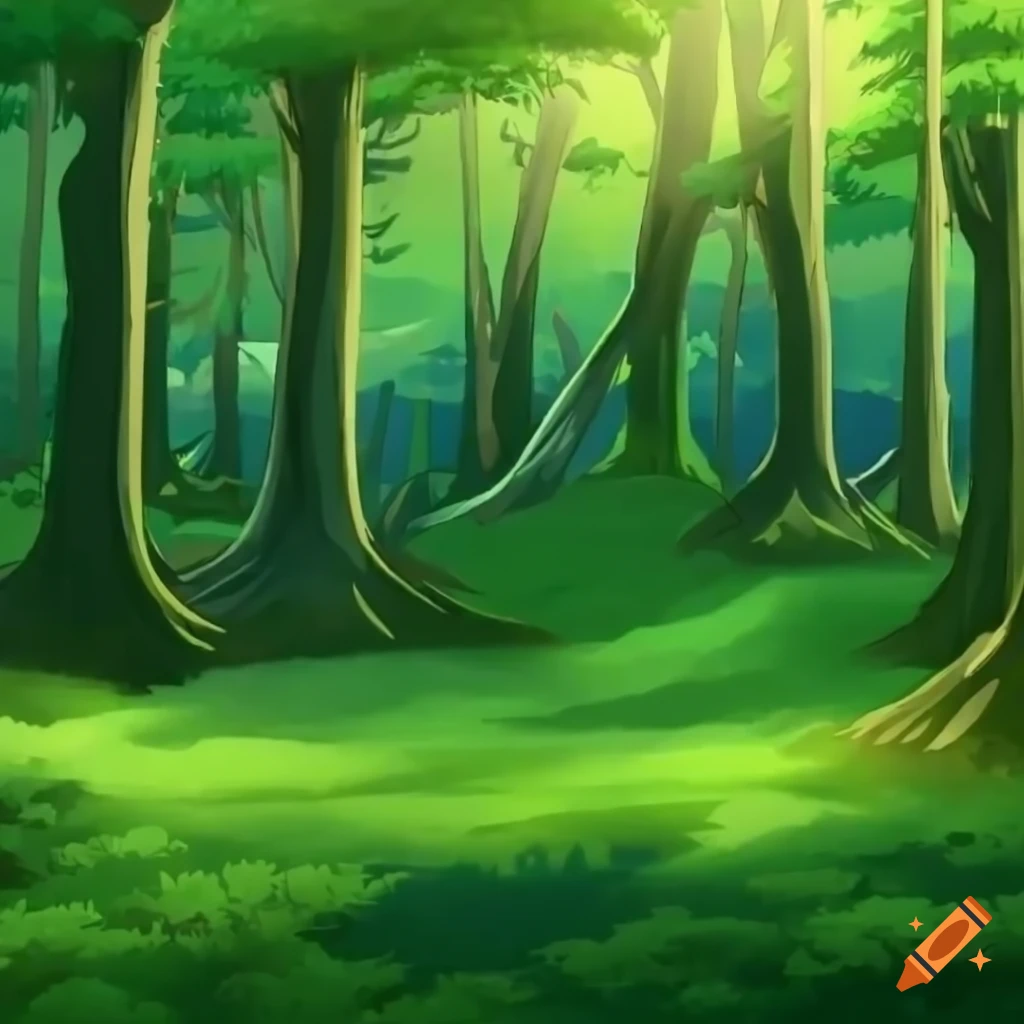 Forest background, japanese anime