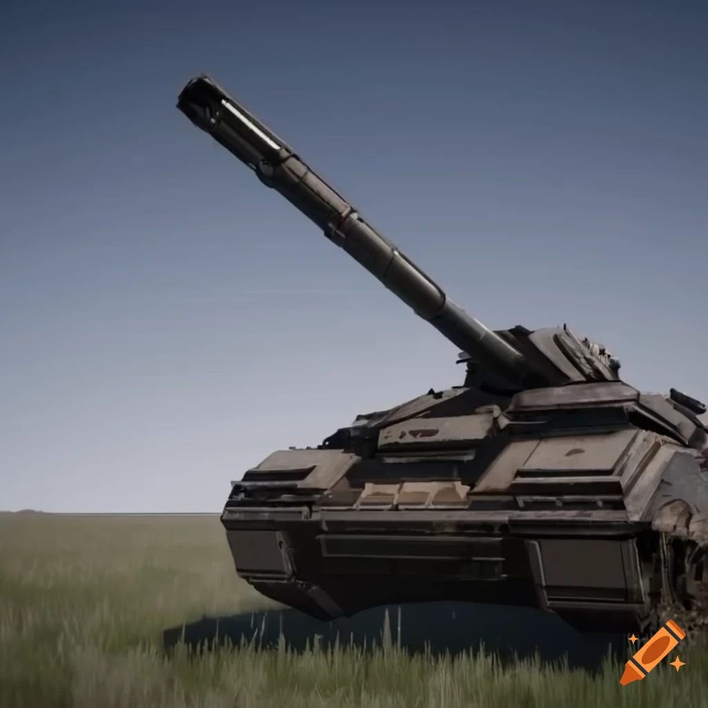Unreal engine 5 russian sci-fi tank in russian fields with cloudy sky ...