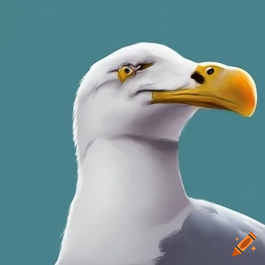 Screaming seagull on Craiyon