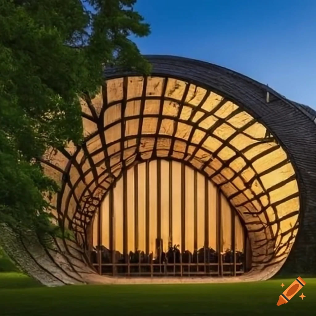 Sustainable architectural structures that blend in with nature on Craiyon