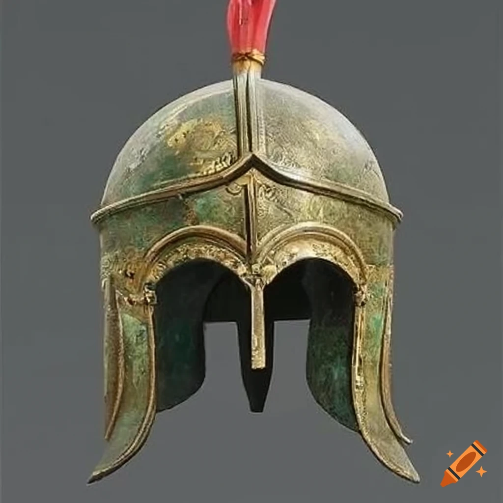 The Corinthian helmet was a bronze helmet model originating in ancient ...