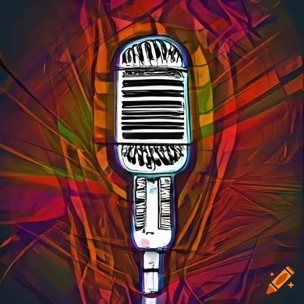 Pocast microphone with spicy but cool design including Afro fusion and ...