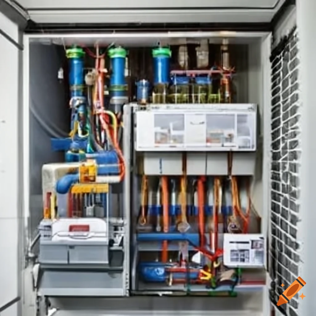 Hvac installations blueprint on Craiyon