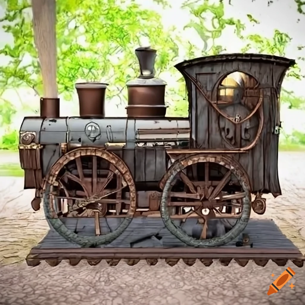 Medieval fantasy style steam train
