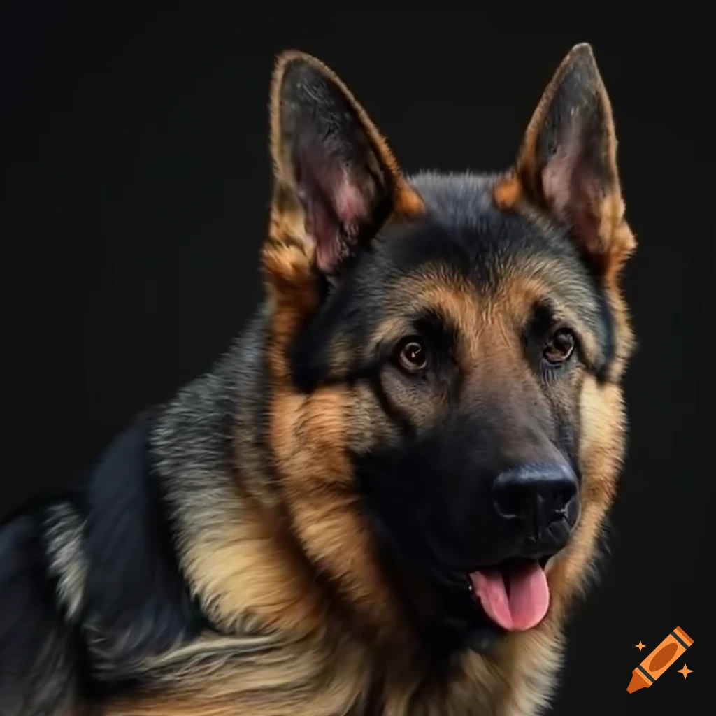 German shepherd full view ultra realistic 4k