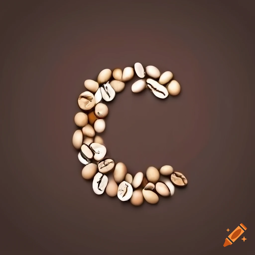 Letter "c" mixed with coffee beans logo on Craiyon