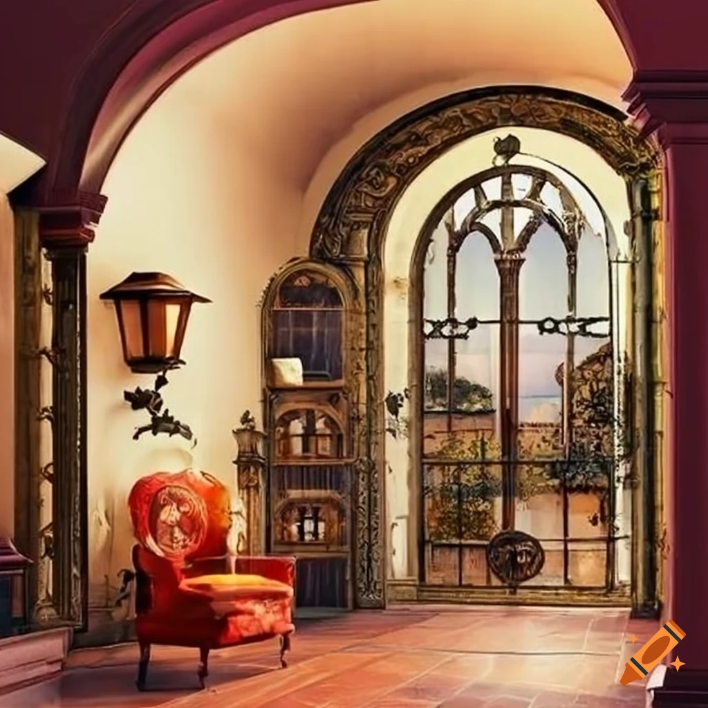 A beautiful mix of spanish colonial, art deco and steampunk styles