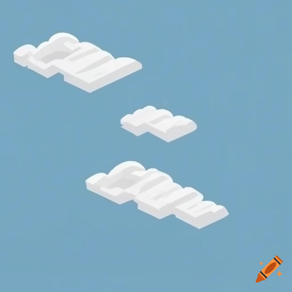Isometric sky cloud