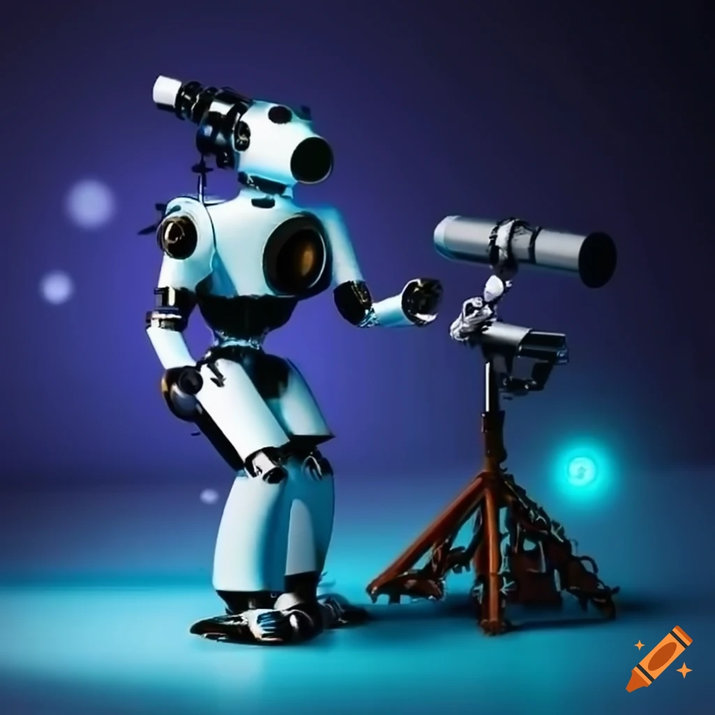 Robot using a telescope