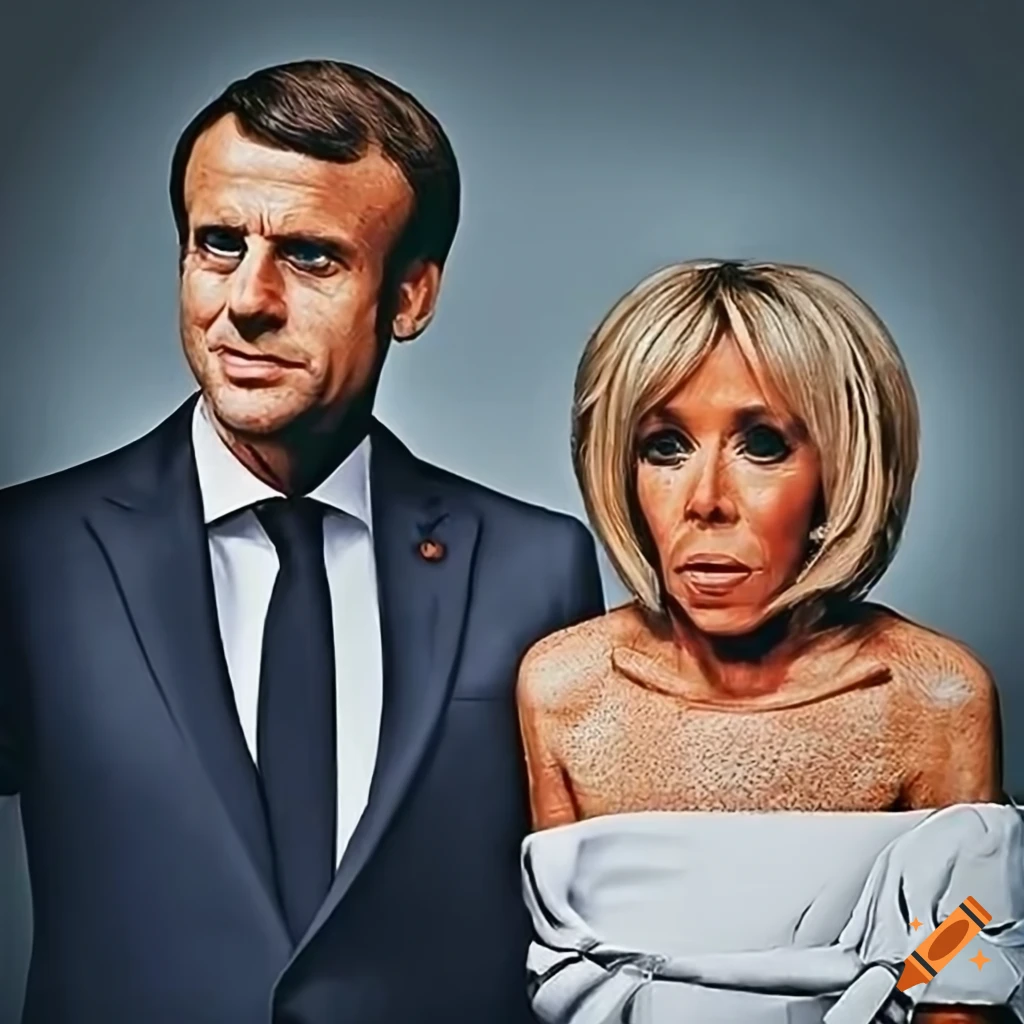 Portrait of Emmanuel and Brigitte Macron in Nero and Agrippina on Craiyon