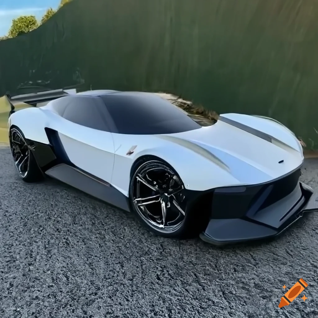 Futuristic sportcar Delirian DMC 12, smooth, streamlined body lines ...