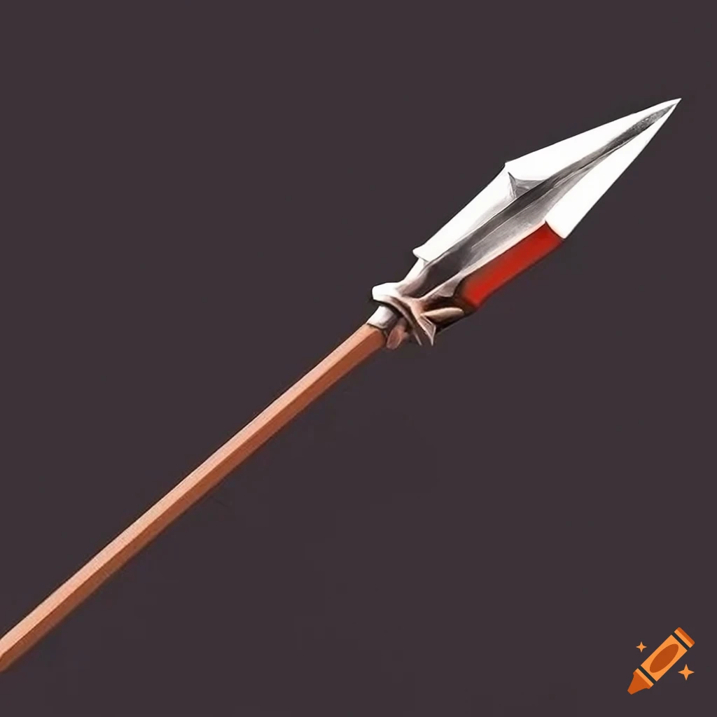 Create an image featuring a spear in a minimalist style. The focus ...