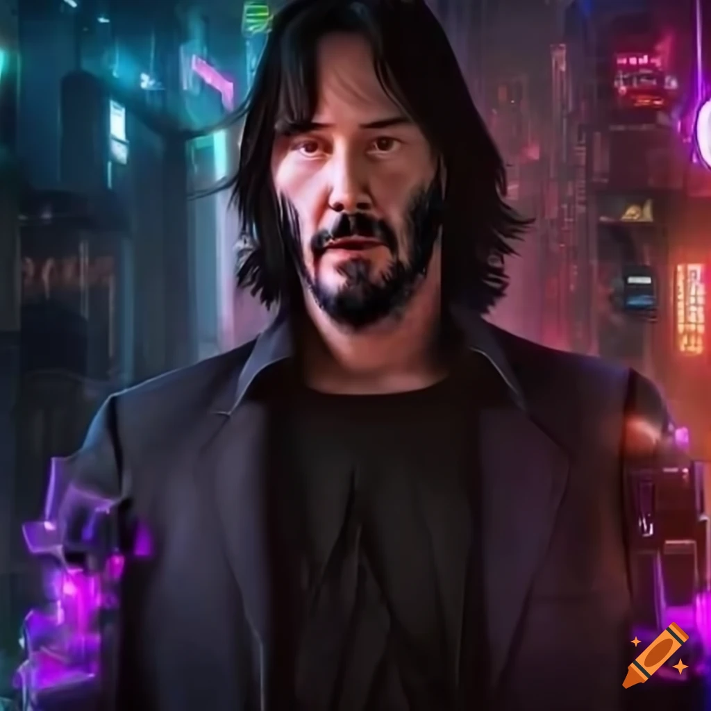 Keanu reeves cyberpunk realistic on Craiyon