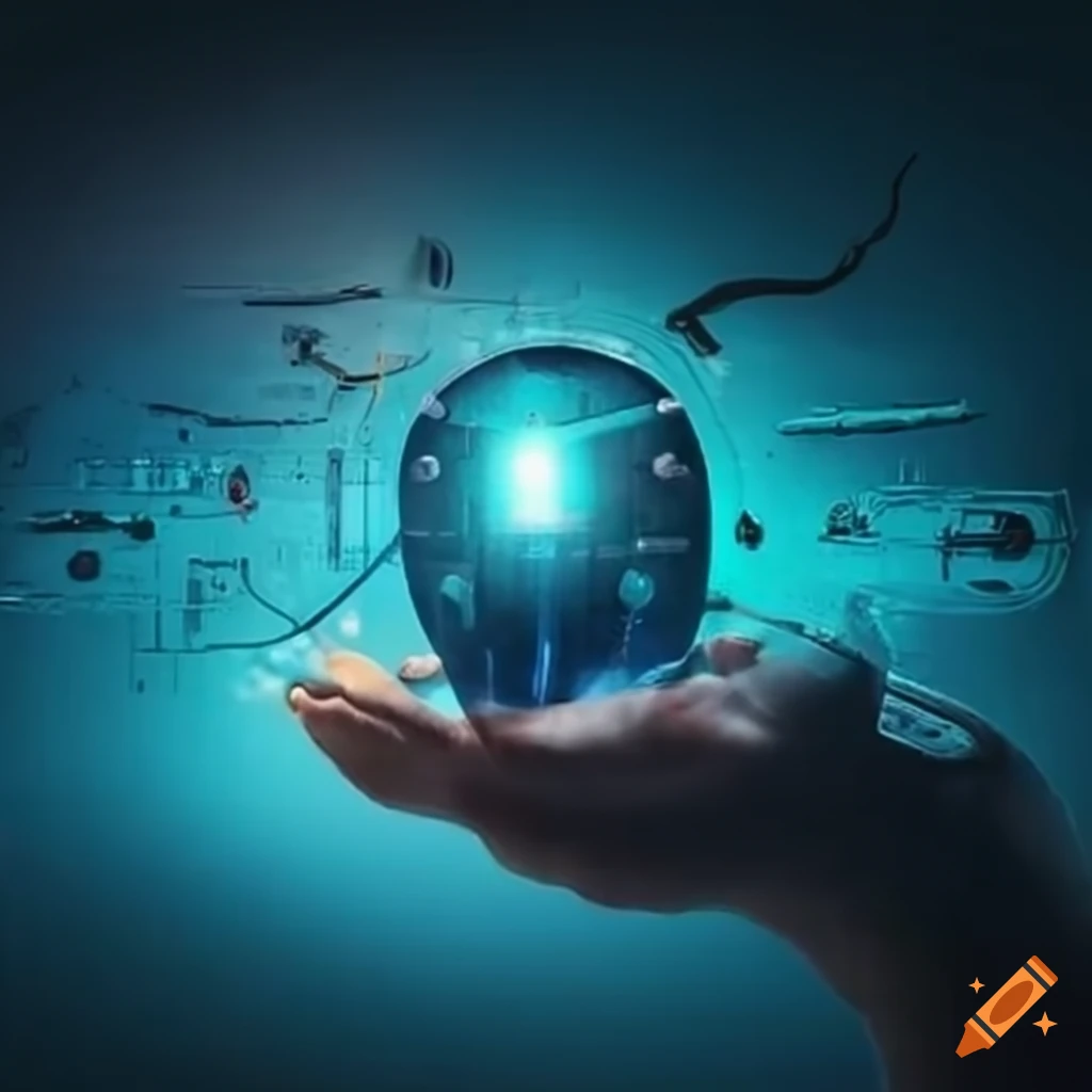 The development of modern technology throungh the history, blueish