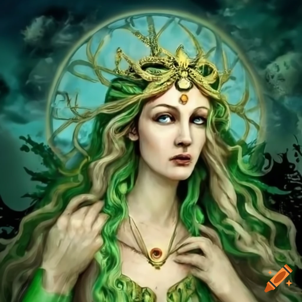 Ancient irish goddess on Craiyon