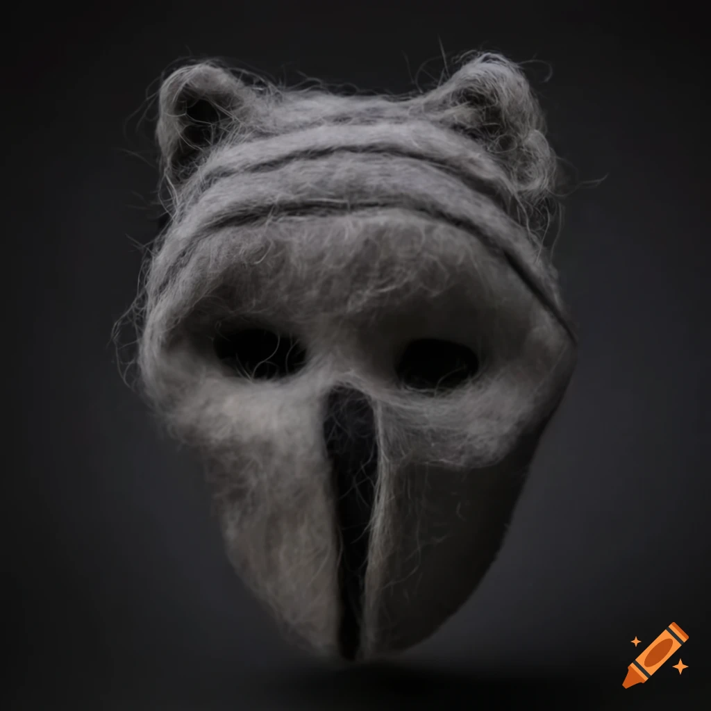 Felted wool mask