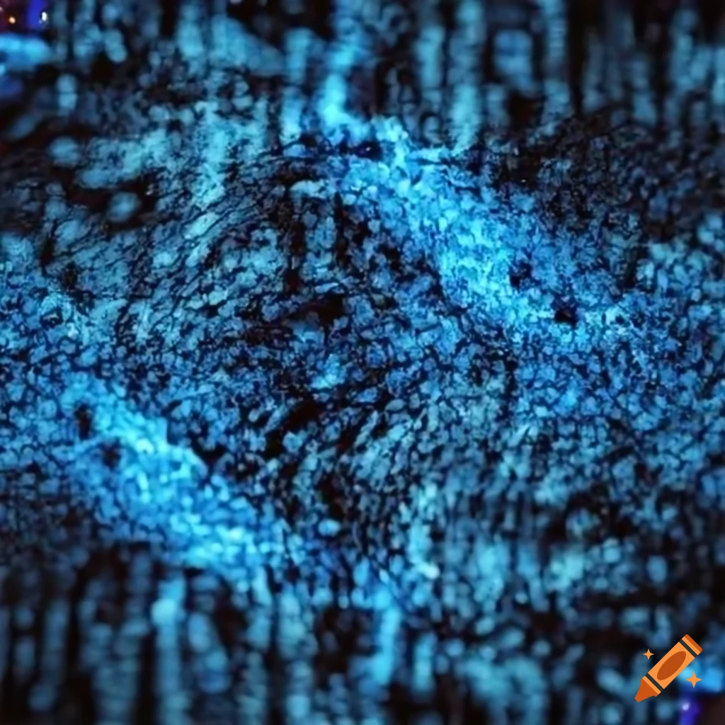 Blue and black particles degradation on Craiyon