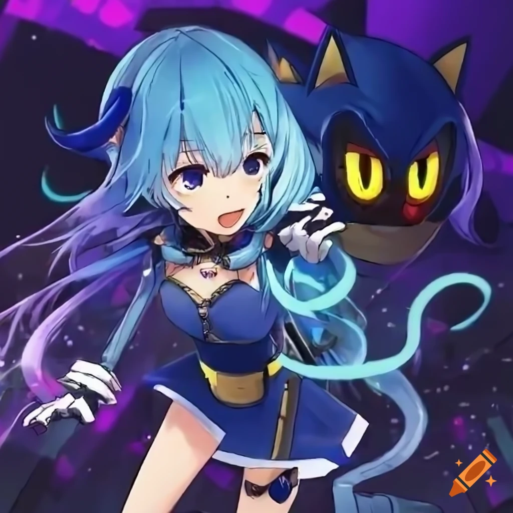 Hoshimachi Suisei meets Metal Sonic on Craiyon