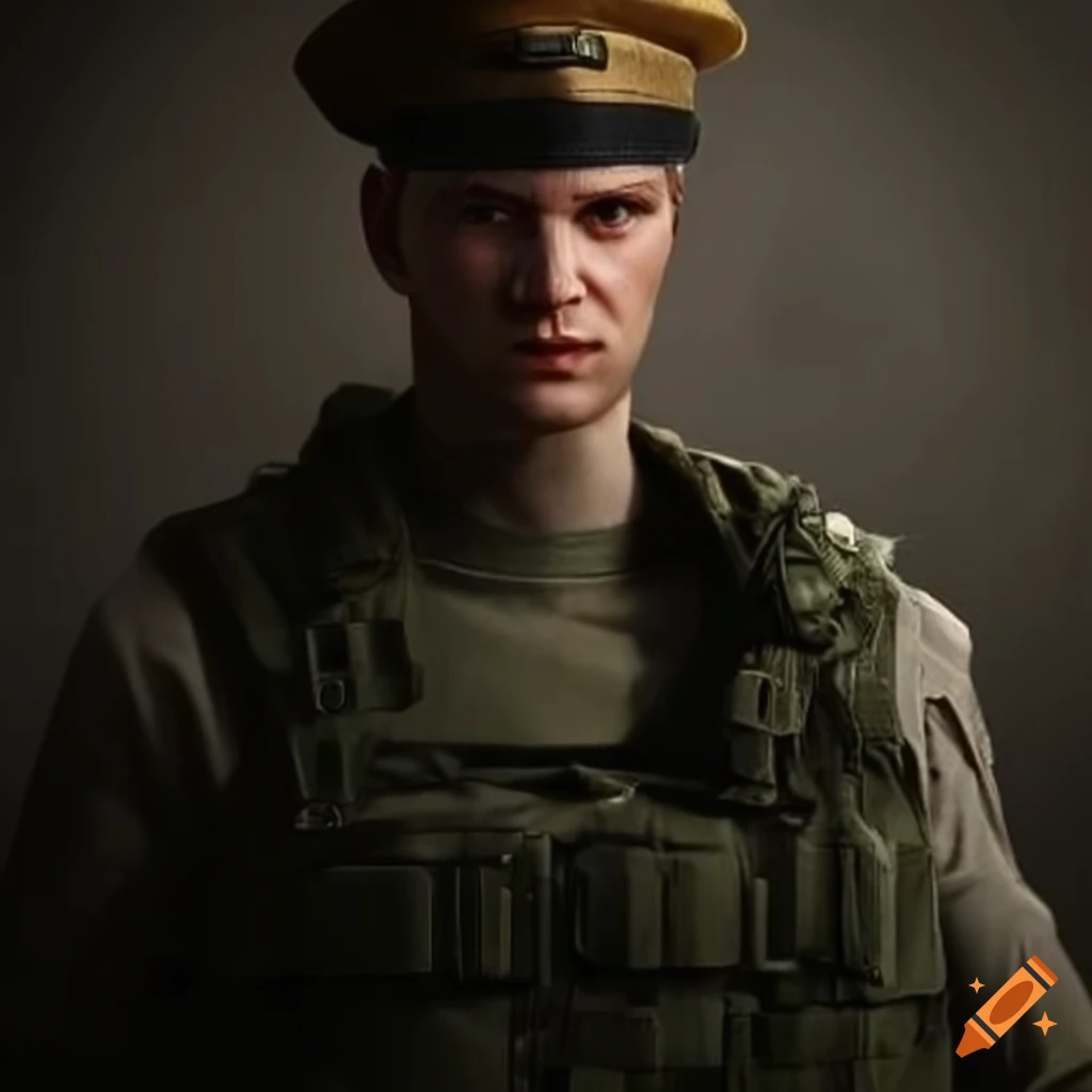 Modern commander in a vest on Craiyon
