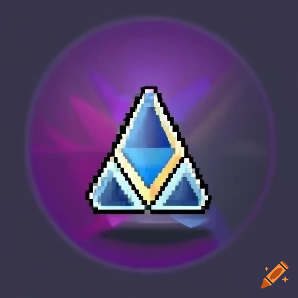 Geometry dash triangle icon on Craiyon