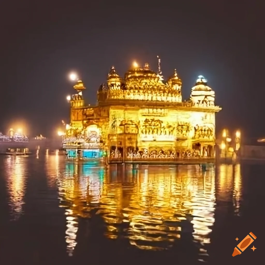 Golden Temple Night Wallpaper
