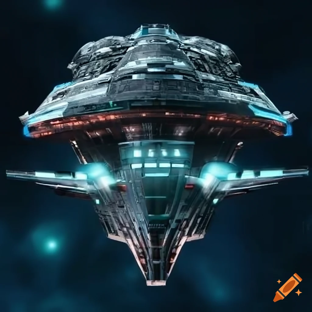 The scientific explorer starship is a marvel of futuristic design ...