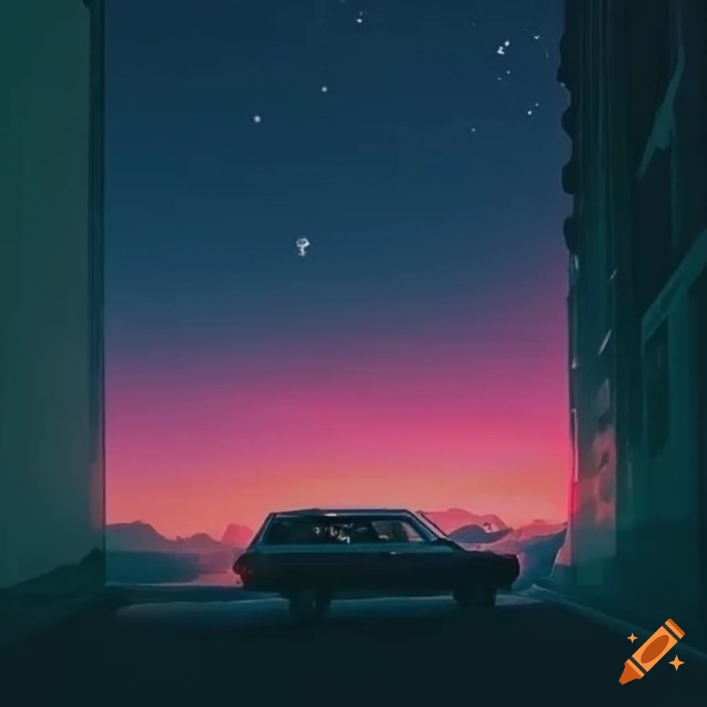 Aesthetic album cover for a roadtrip playlist