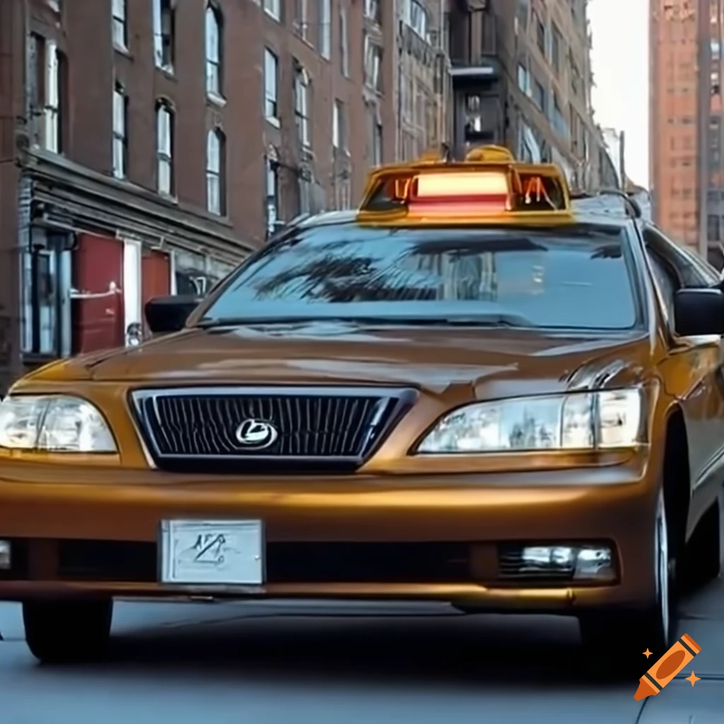 Lexus nyc cab taxi 90s movie look on Craiyon