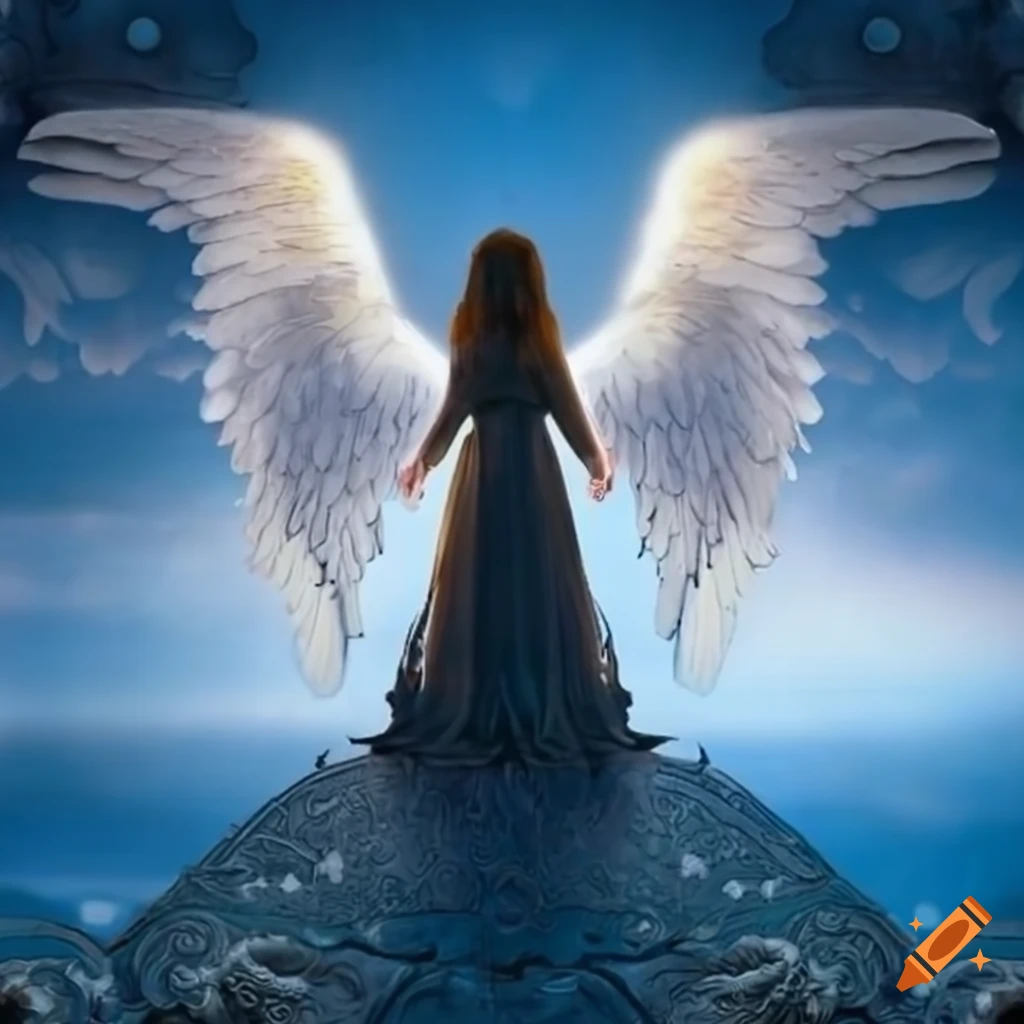 Angel waiting at the gates of heaven on Craiyon