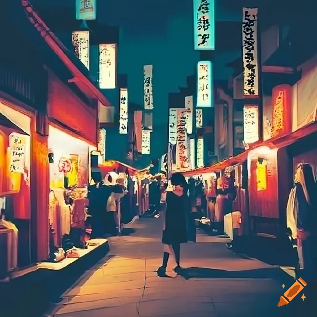 Over Japanese Arch Night