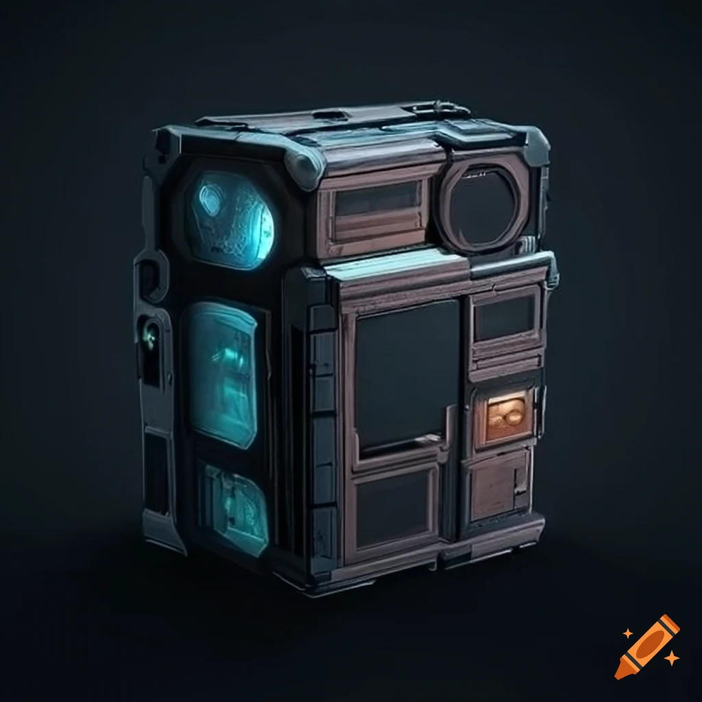 Sci-fi box on Craiyon