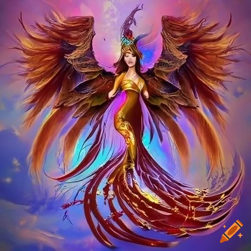 Phoenix goddess on Craiyon