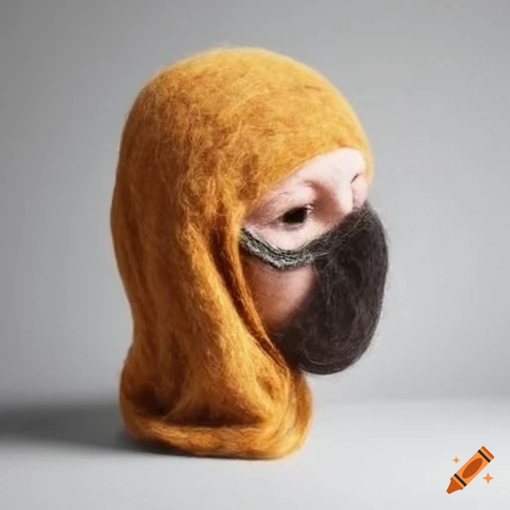 Felted wool mask on Craiyon