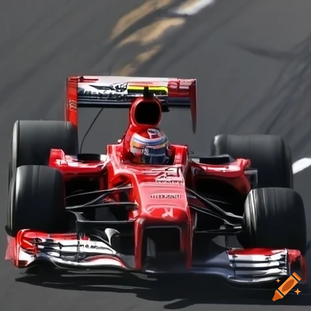 Formula one car 2010 racing on the autobahn