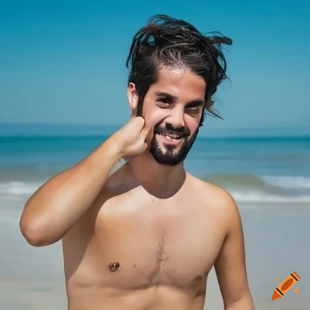 Isco en la playa