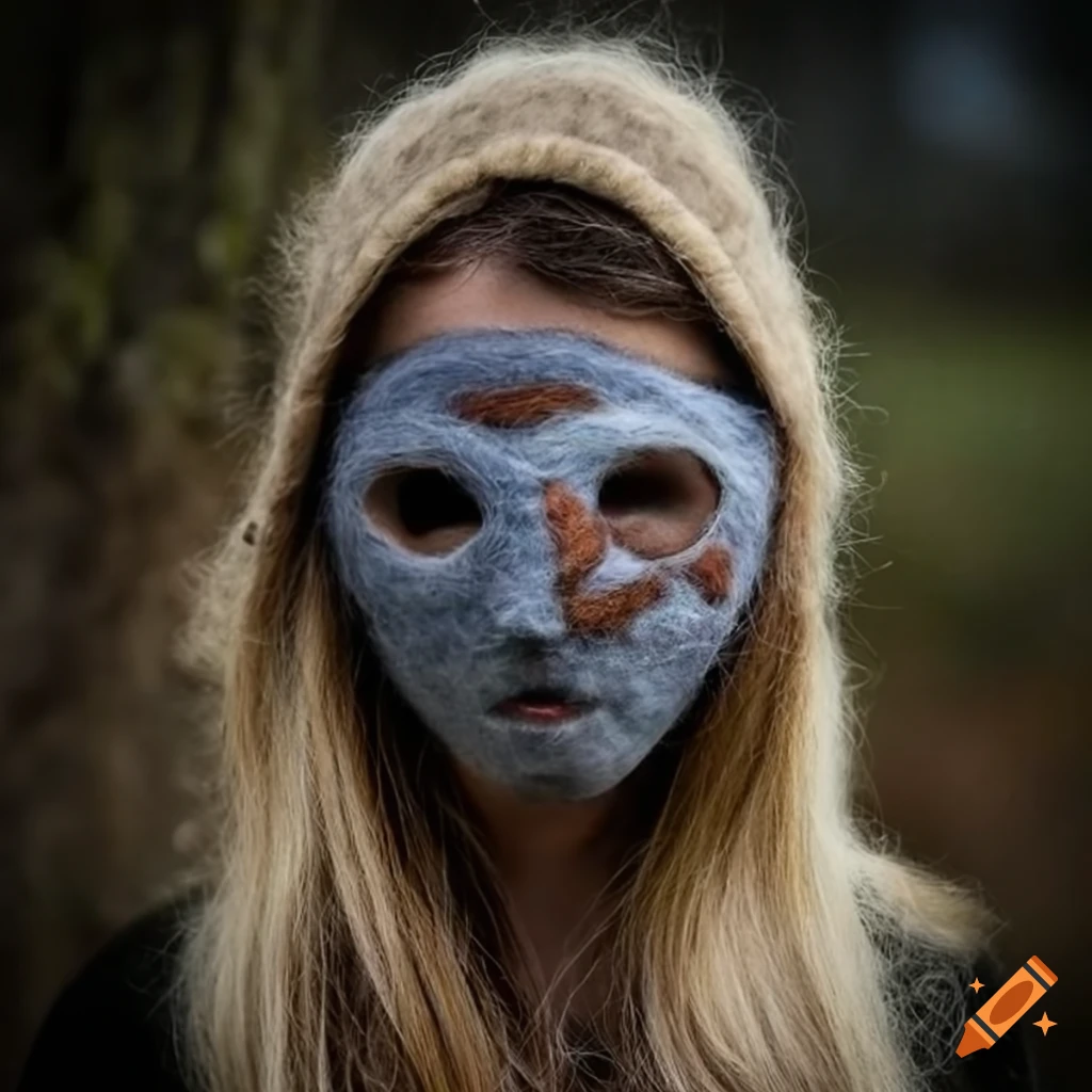 Felted wool mask