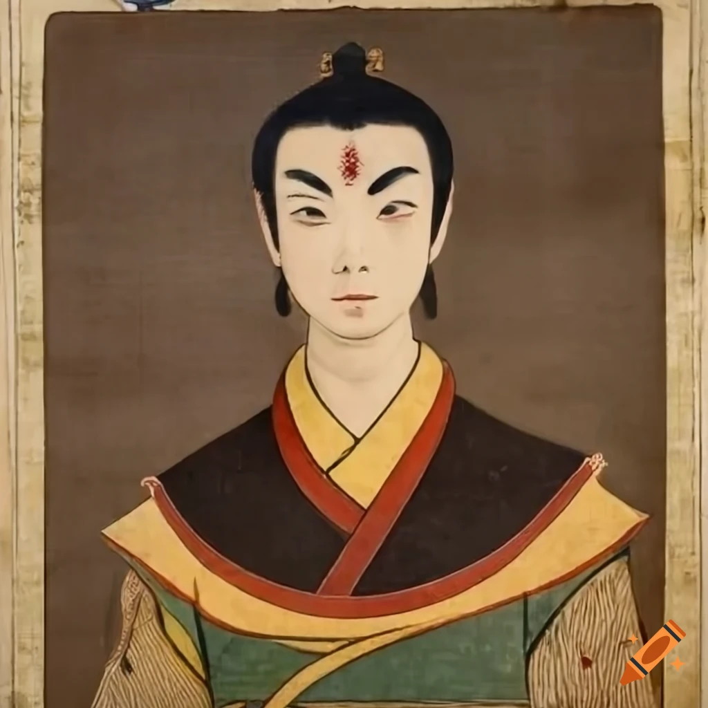 Portrait of zuko from avatar in traditional chinese style, aged 22 ...