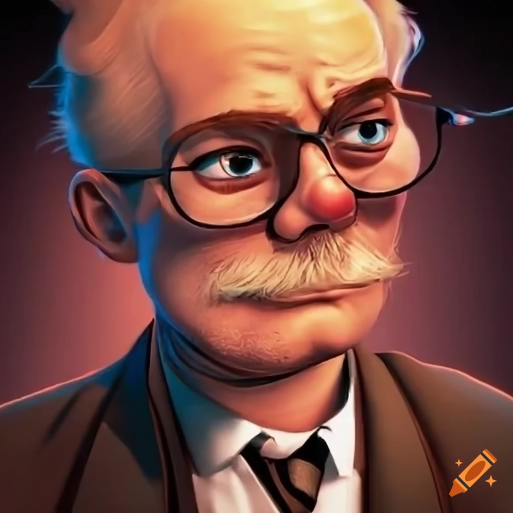 A 2d animated gentleman on Craiyon