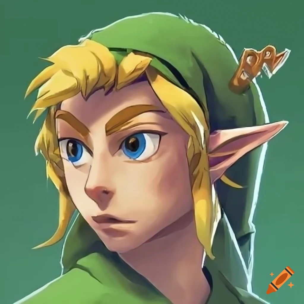 Link from zelda eating a taco on Craiyon