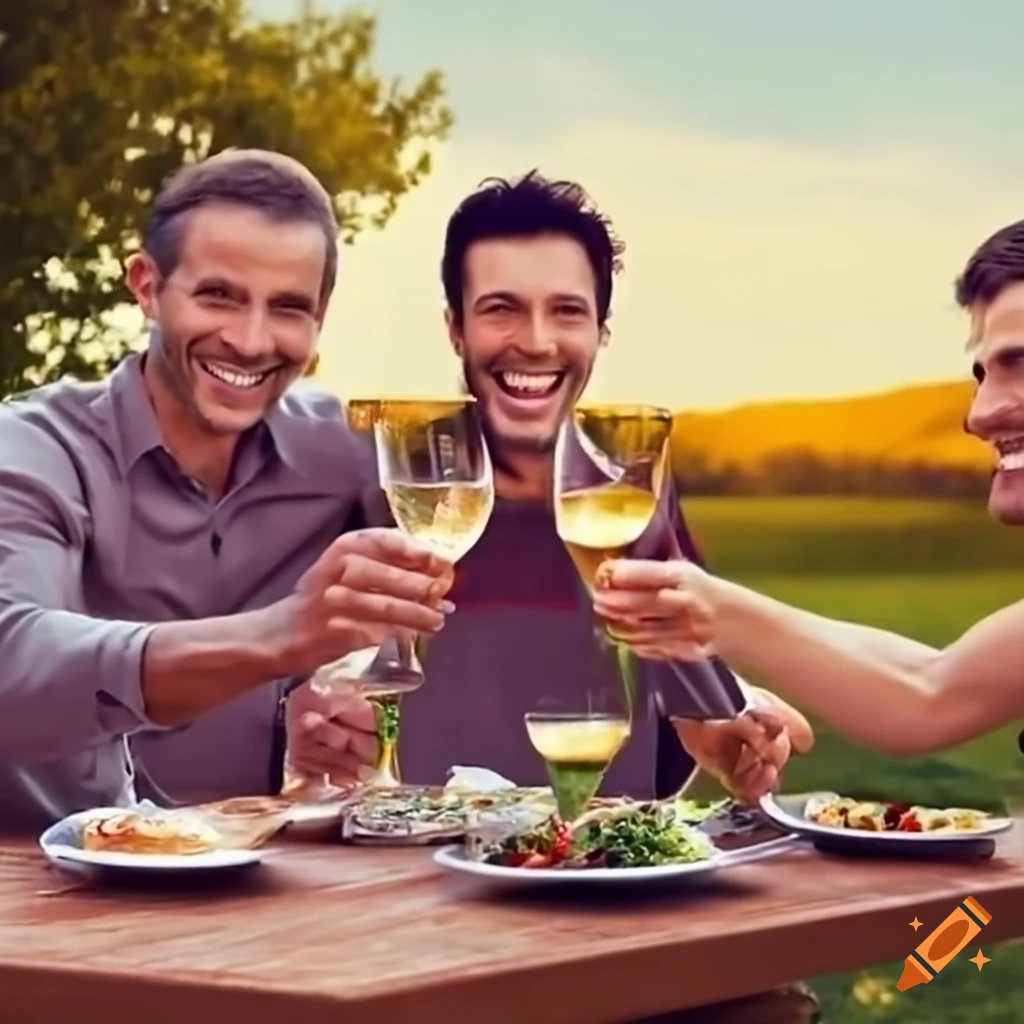 Friends Toasting