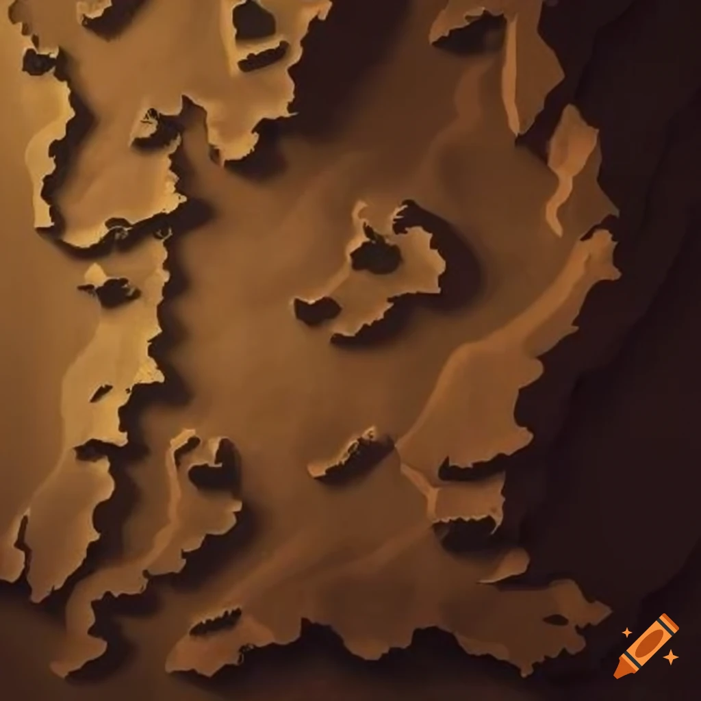 Sandstone world map rpg game paper on Craiyon