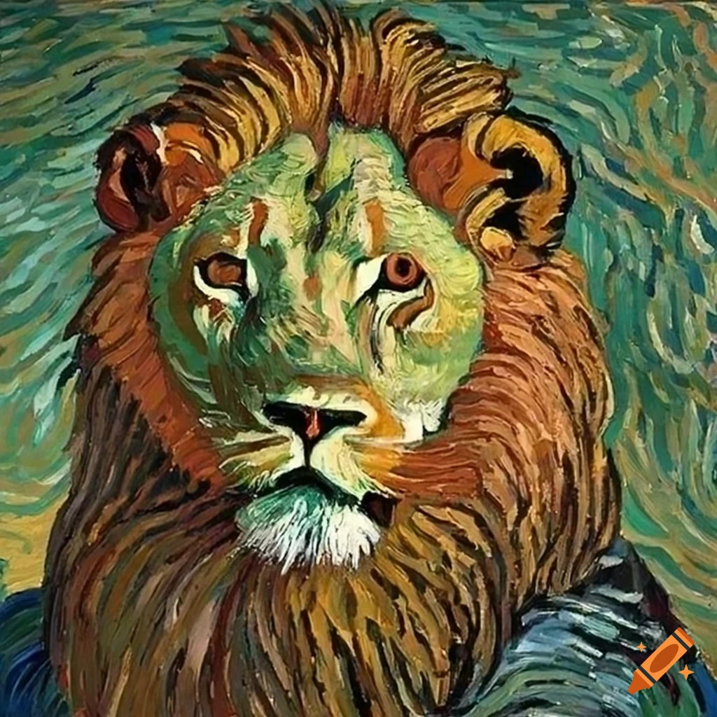 A lion by van gogh on Craiyon