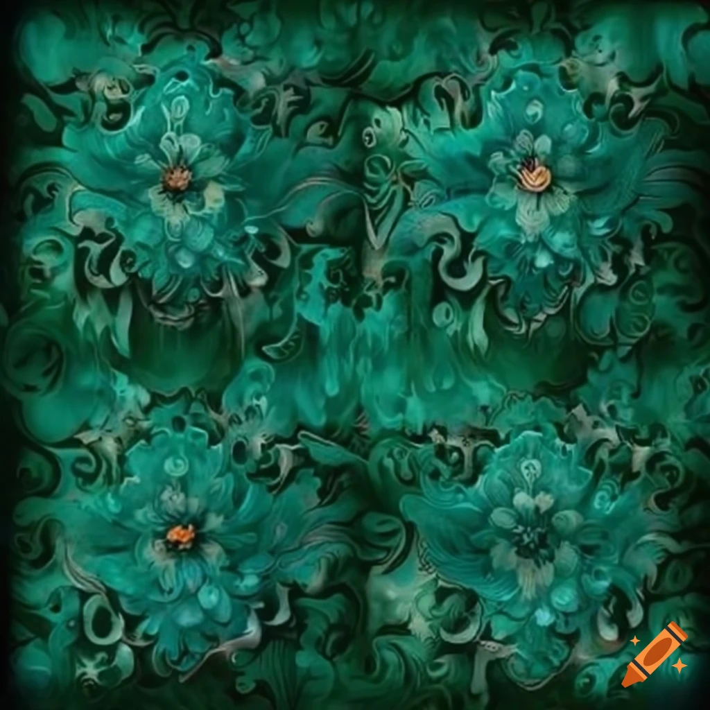 Design a pattern inspired by ancient Chinese amidst lush foliage and ...