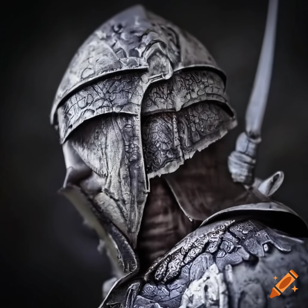 Gray fantasy knight on Craiyon