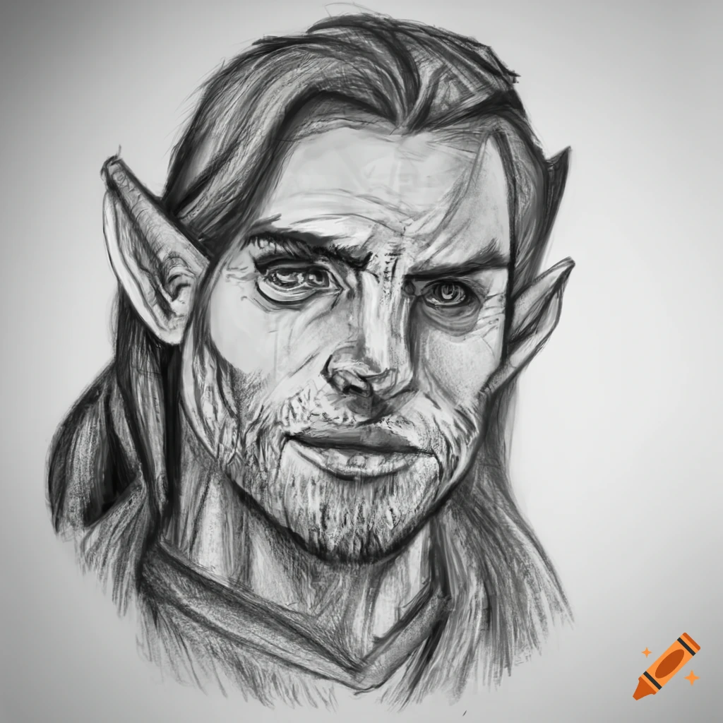 Portrait of a dnd hunter male